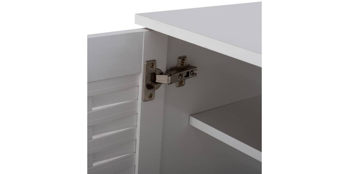 ΠΑΠΟΥΤΣΟΘΗΚΗ-ΝΤΟΥΛΑΠΙ ΜΕΛΑΜΙΝΗΣ CASSIOPE ΛΕΥΚΗ ΜΕ ΠΟΔΙΑ 77Χ34Χ67.5Υεκ ...